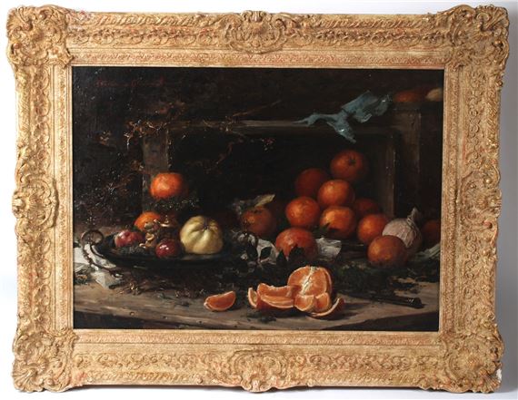 Thérèse Moreau de Tours | Still life of fruit on a table | MutualArt