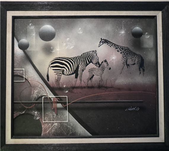 Josef Kugler | MULTI-MEDIA AFRICA ABSTRACT SPACE ON CANVAS (1990s ...
