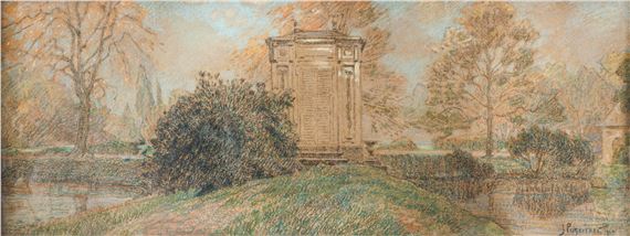 Josef Posenaer | De kasteelgracht- Le fossé Middelheimhof (1910 ...