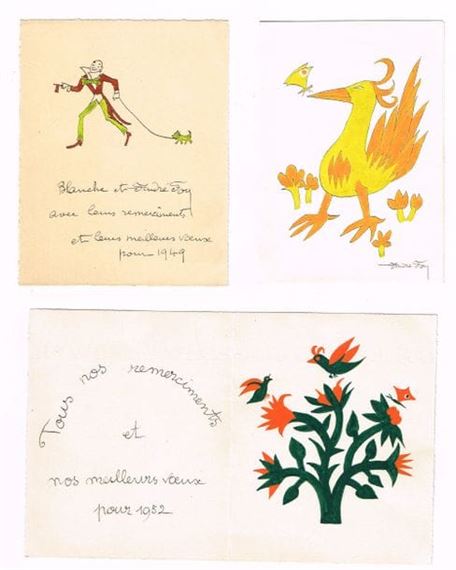 André Foy | Set of 4 original drawings (1948 - 1952) | MutualArt