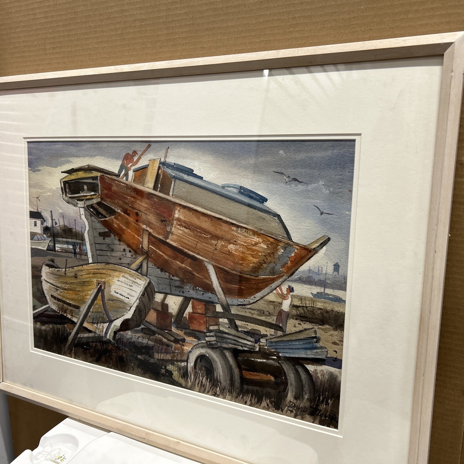 David Blower | DRY DOCK,SUNSET BEACH ORIGINAL PAINTING (1950 - 1969 ...