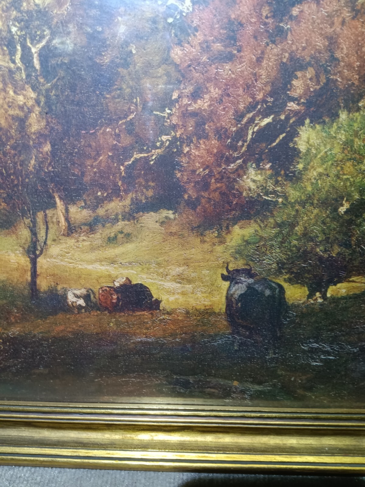 George Inness | AUTUMN OAKS ORIGINAL OIL PAINTING OLD COPY, LARGE (1825 ...