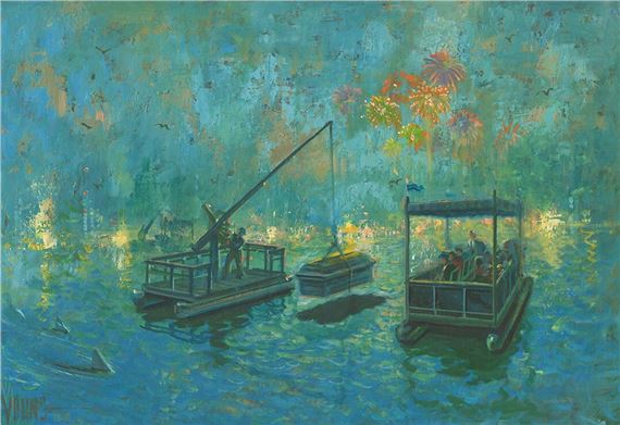 Michael Young | Original Painting Michael Young Art Viking Funeral ...