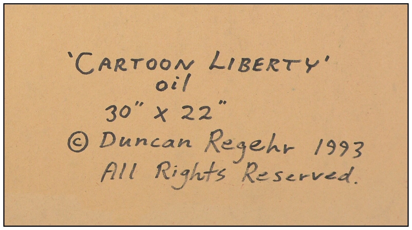 Duncan Regehr | Cartoon Liberty Original (1993) | MutualArt