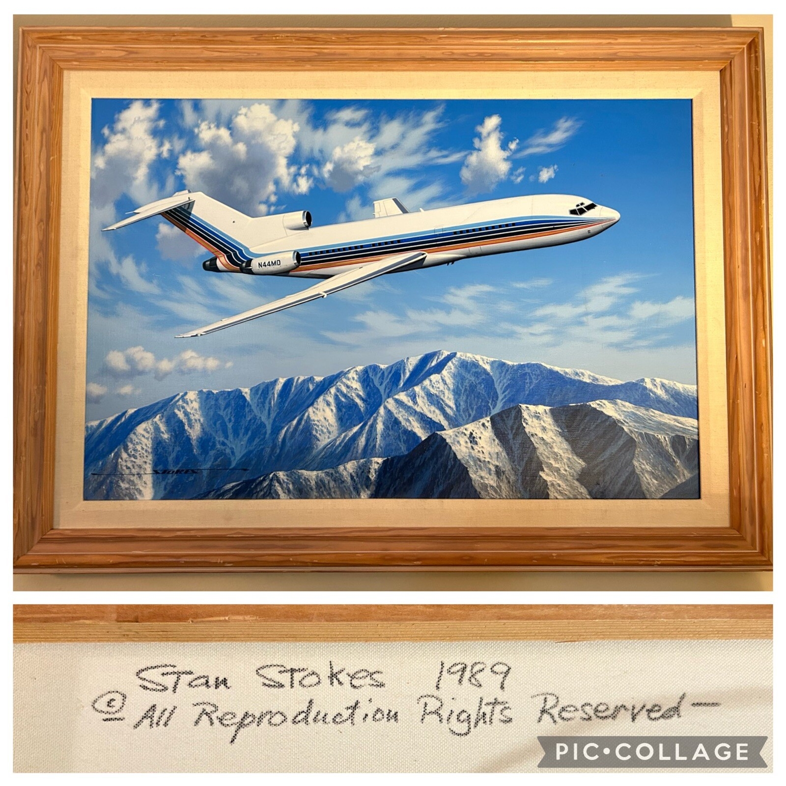 Stan Stokes | ORIGNAL OIL PAINTING ON CANVAS FRAMED AVIATION THEME ...