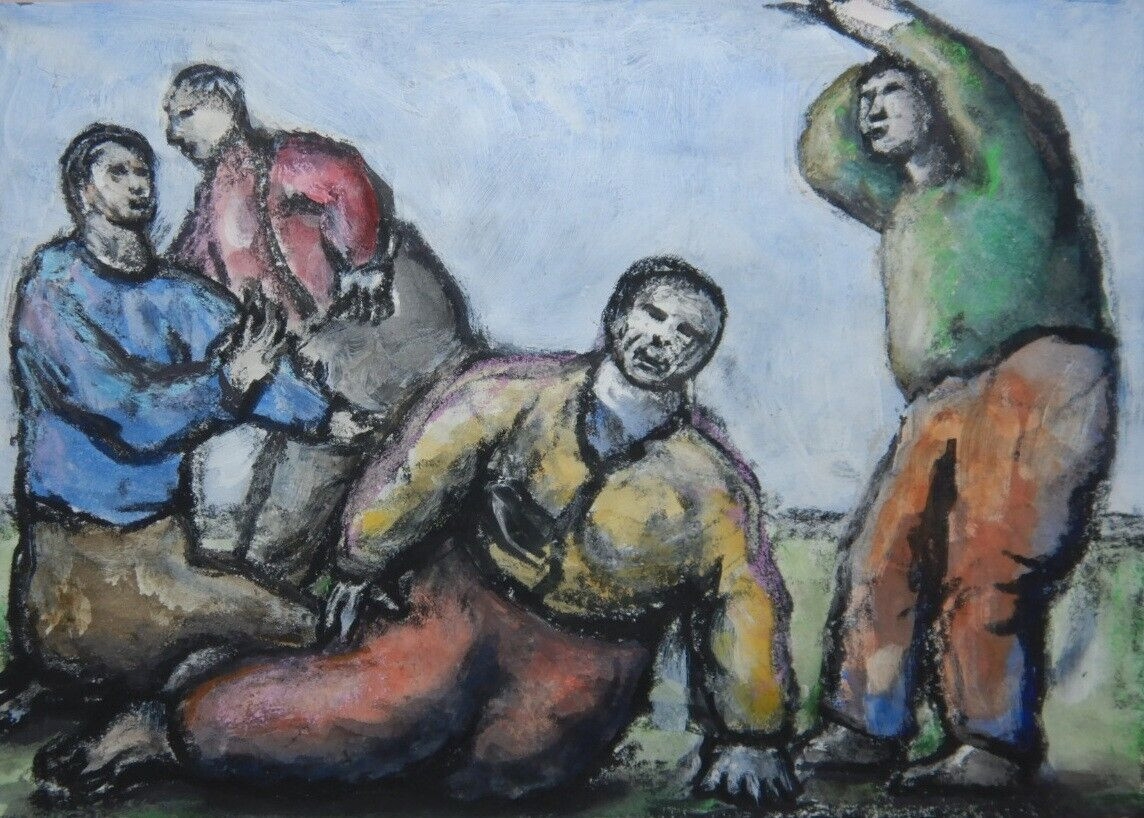 Peter Booth | AUSTRALIAN MIXED MEDIA PAINTING BY PETER BOOTH LANDSCAPE ...