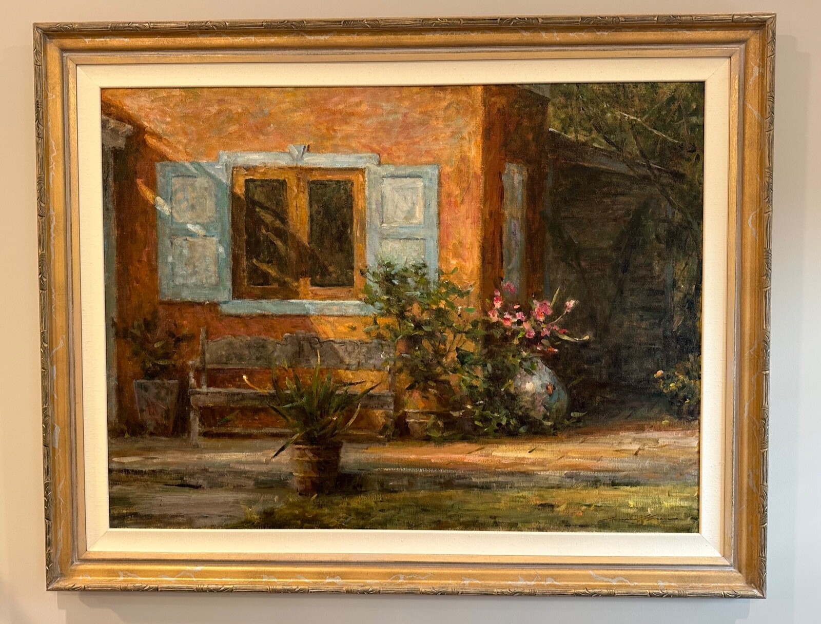 Leonard Wren | Large Leonard Wren original impressionist landscape oil ...