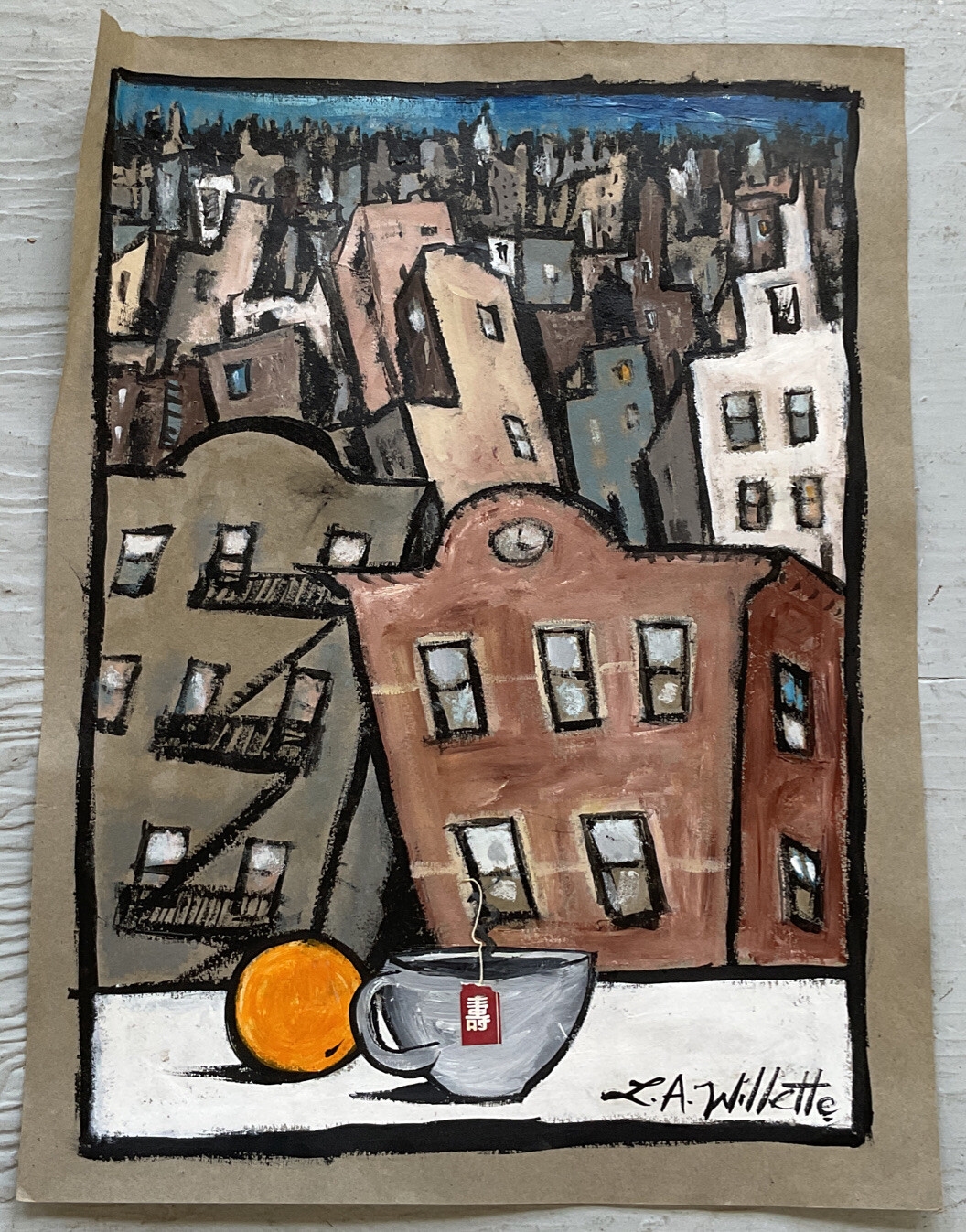 Lawrence Alexander Willette | MCM Expressionist Orignal Painting Signed ...