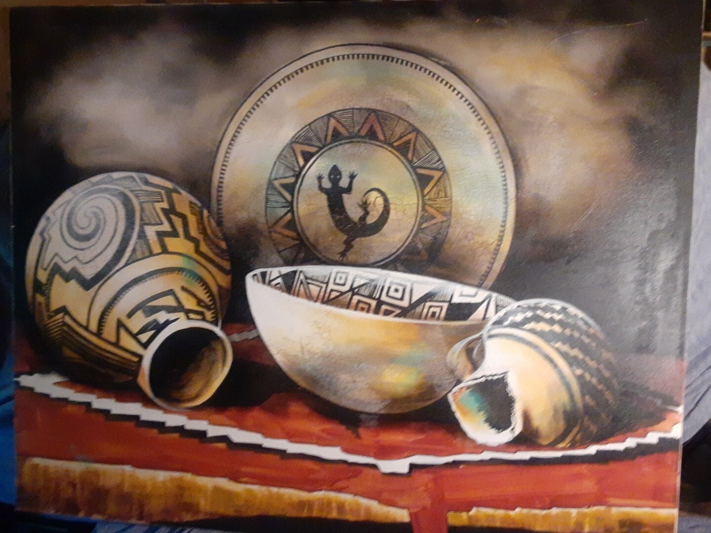 Teresa Bernard | LG CONTEMPORARY NATIVE AMERICAN CANVAS OIL PAINTING ...