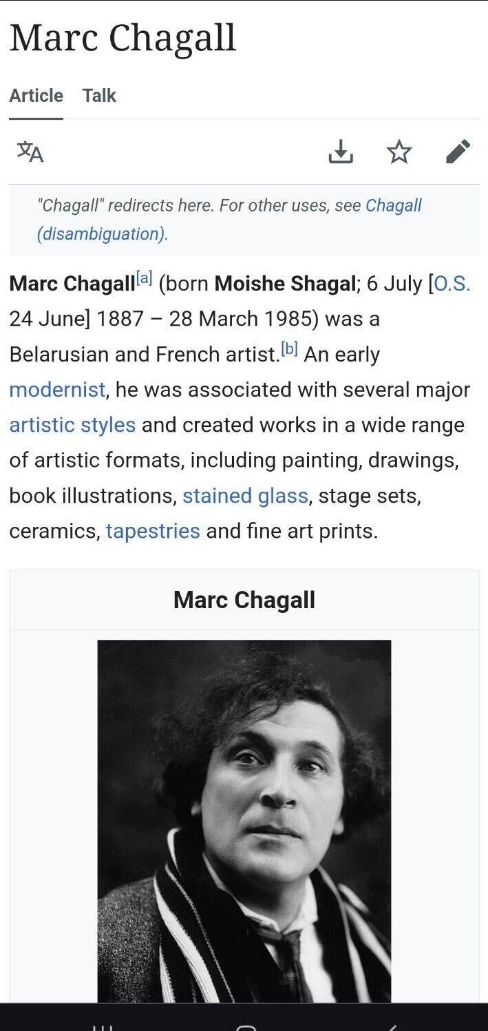 Marc Chagall | The Green Violinist | MutualArt