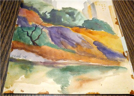 Edith Anne Hamlin | Turtle Pond Central Park 1938 (1938) | MutualArt