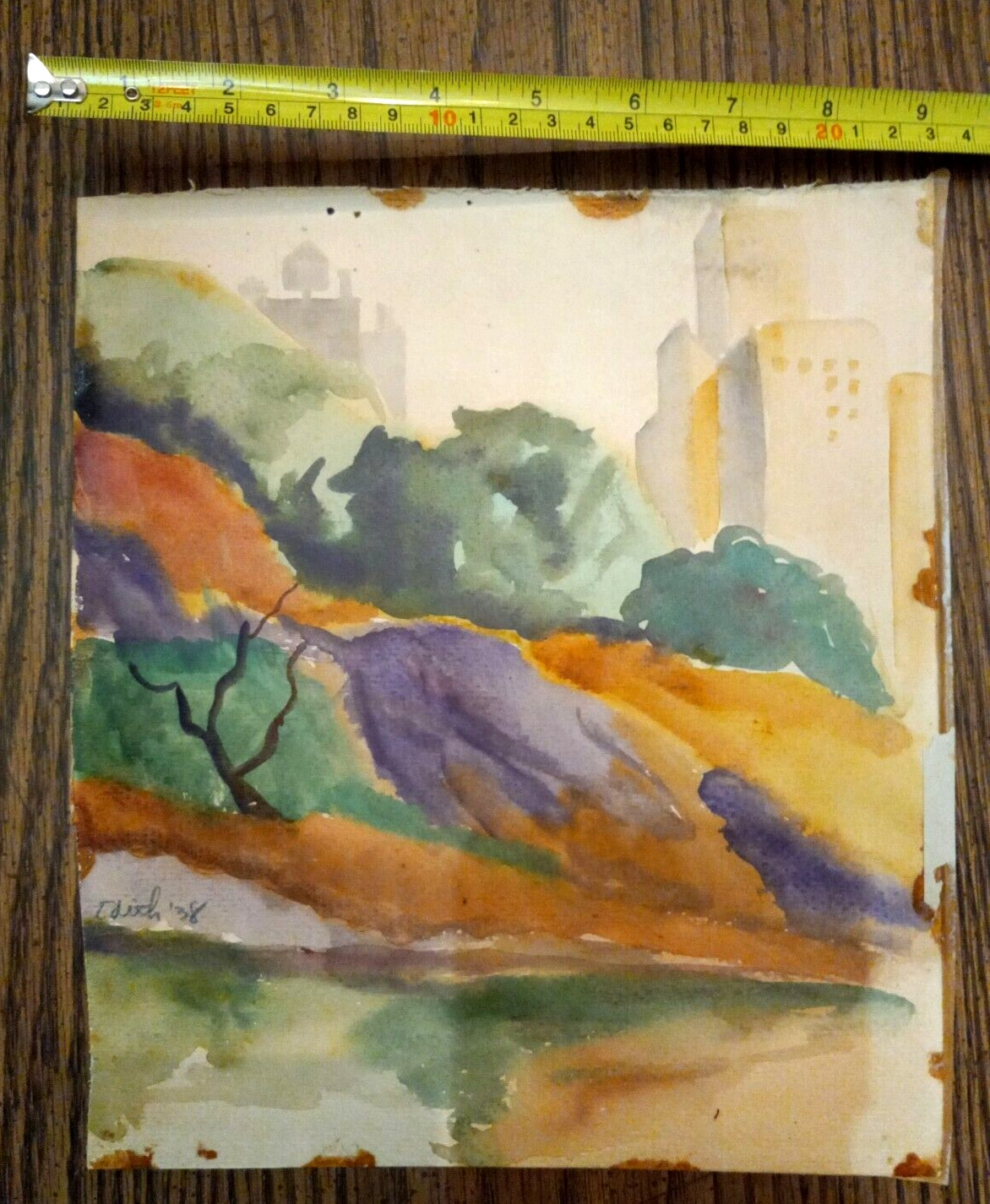 Edith Anne Hamlin | Turtle Pond Central Park 1938 (1938) | MutualArt