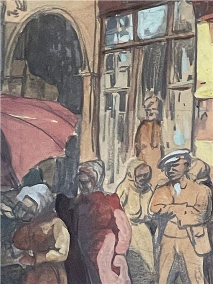 Paul Bough Travis | PAUL BOUGH TRAVIS ANTIQUE MODERN FIGURATIVE STREET ...