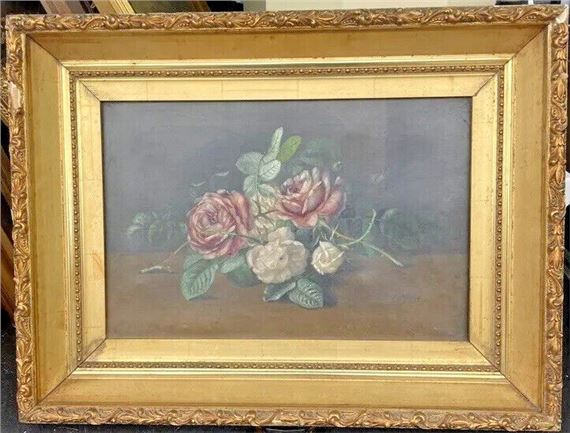 Franklin Harrison Miller | Still Life with Roses (1869) | MutualArt