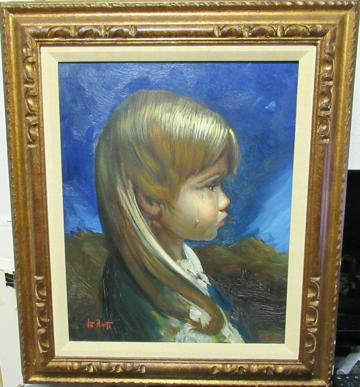 Vitto Rivetti | Young Girl with Tears (1970 - 1980) | MutualArt