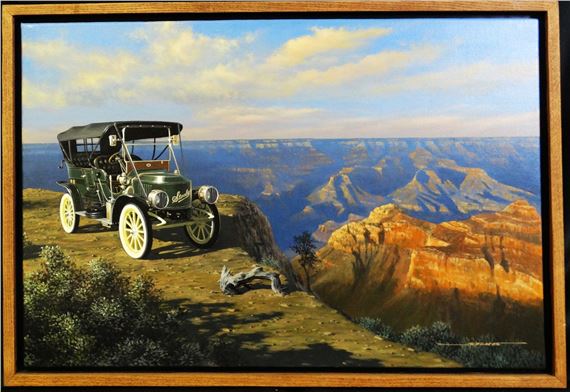 Stan Stokes | 1908 Stanley Brass Era Motor Car Original Oil Painting ...