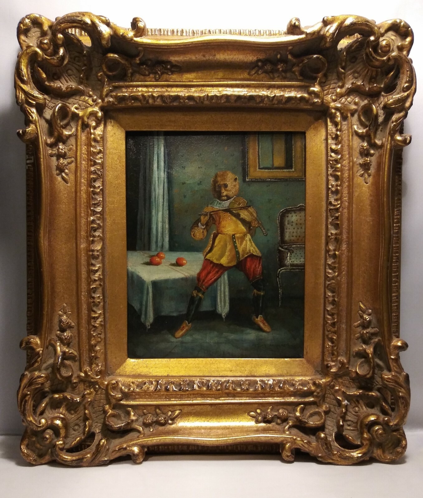 Tom Morris | Original Oil Painting Signed Tom Morris Monkey Person ...