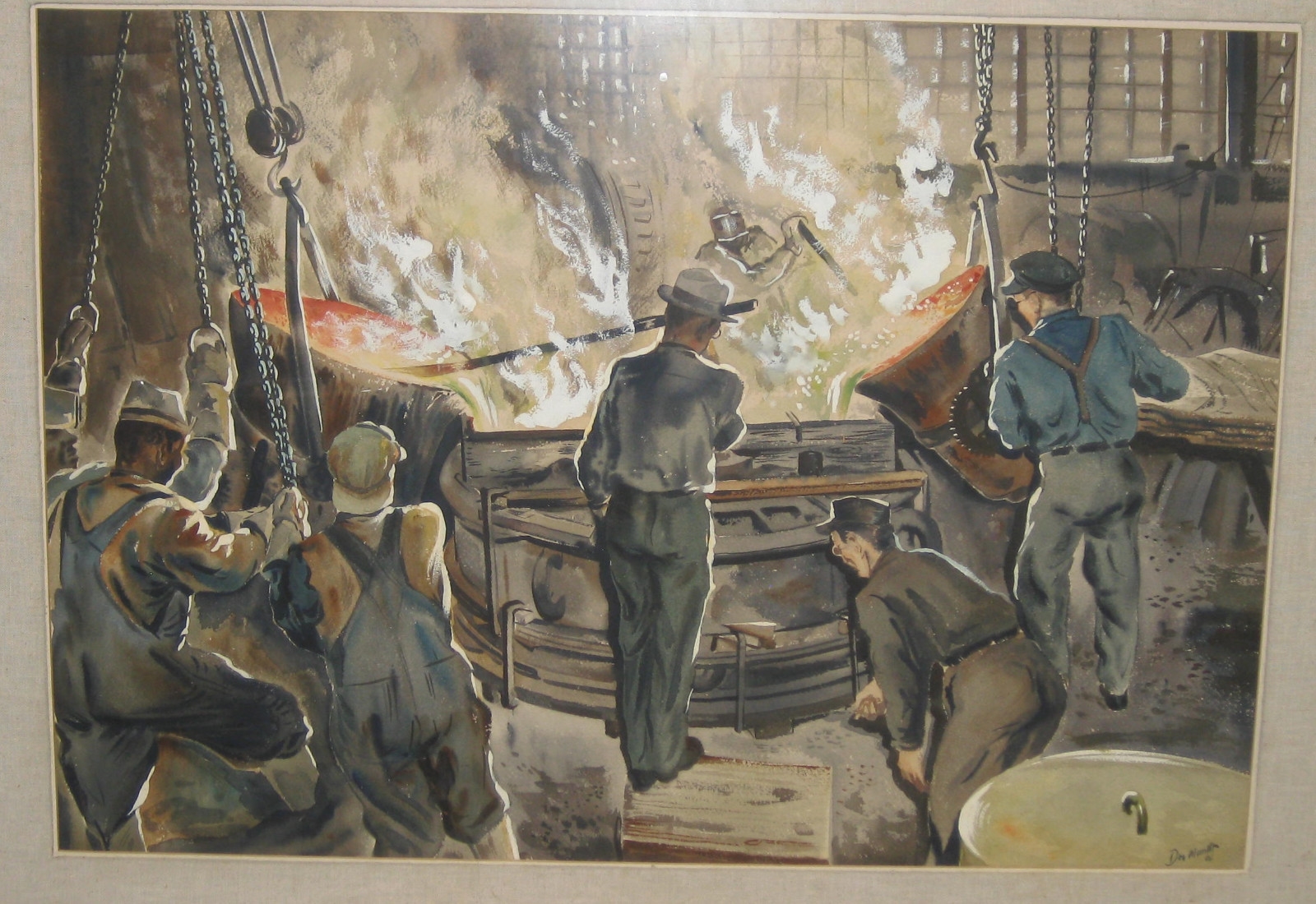 Donald Mundt | Rare signed & dated Don Mundt watercolor (1942) | MutualArt