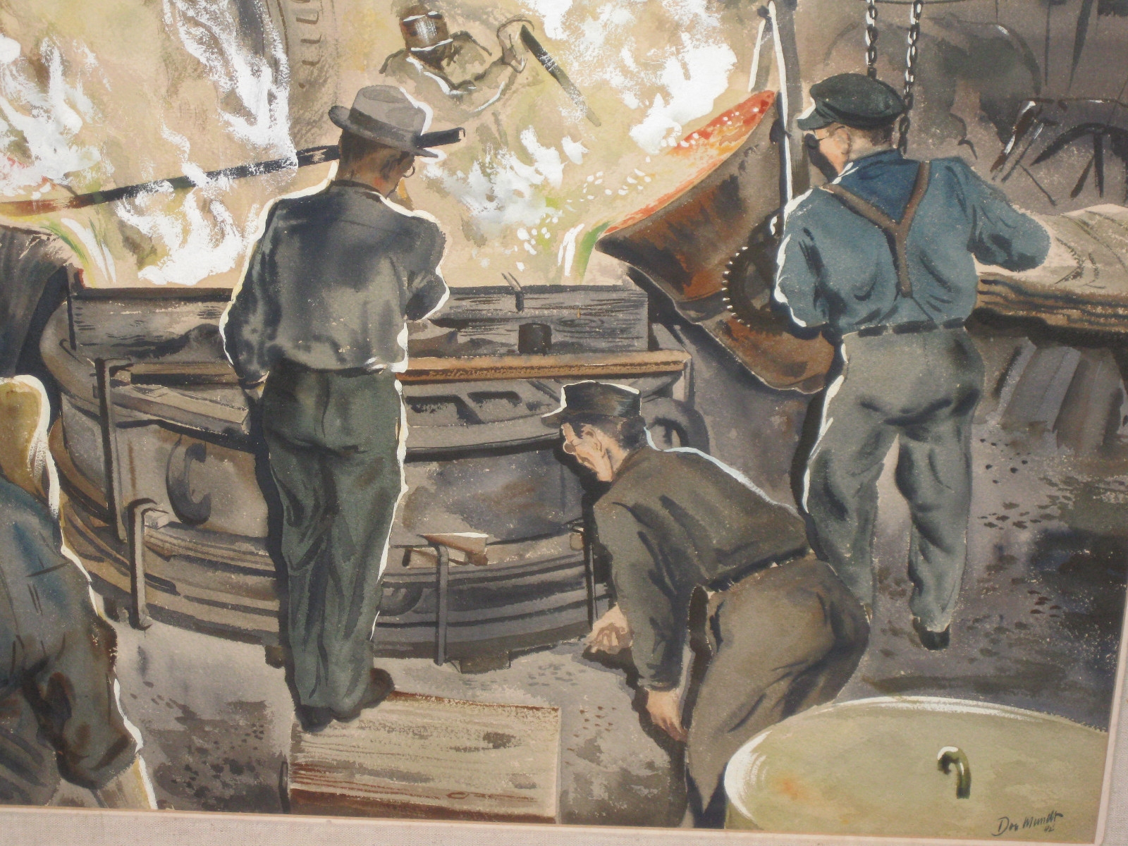 Donald Mundt | Rare signed & dated Don Mundt watercolor (1942) | MutualArt
