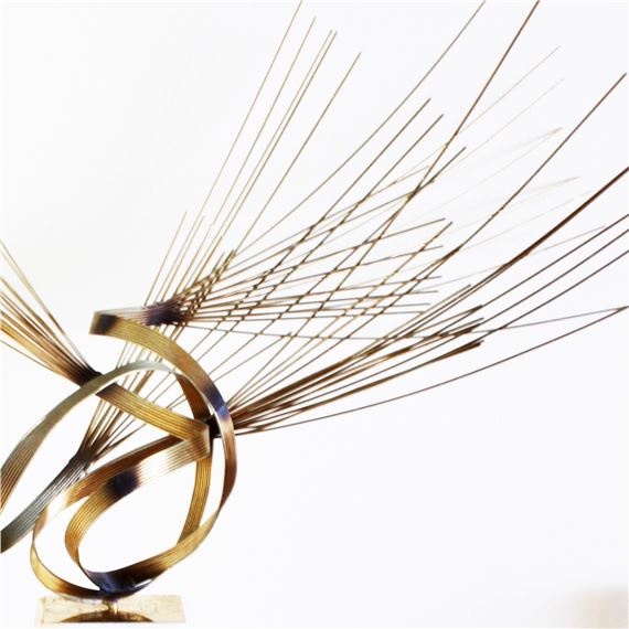 Curtis Jeré | C. Jere Table Sculpture Windswept Spiral Brass Metal ...