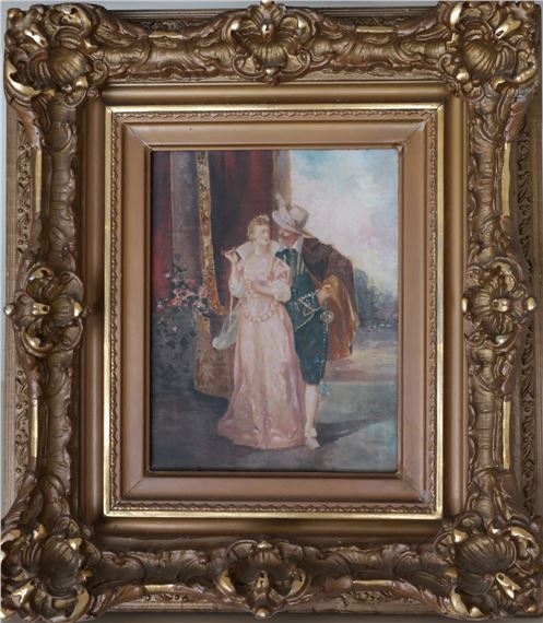Jules Gustave Besson | Continental School Oil Painting of Court Couple ...