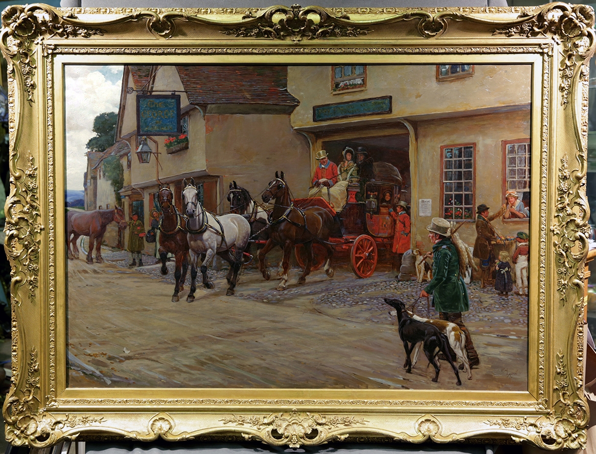 Cecil Aldin | Horse and Carriage Scene from 19th Century (19th Century ...