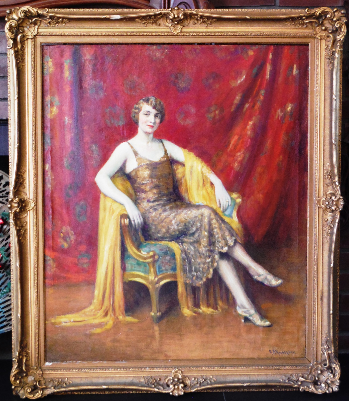 Abraham Archibald Anderson | Portrait of a Young Woman Sitting in an ...