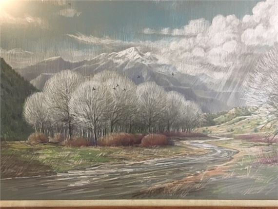 Ralph Oberg | Original 1975 Early Ralph Oberg Prismacolor New Mexico ...