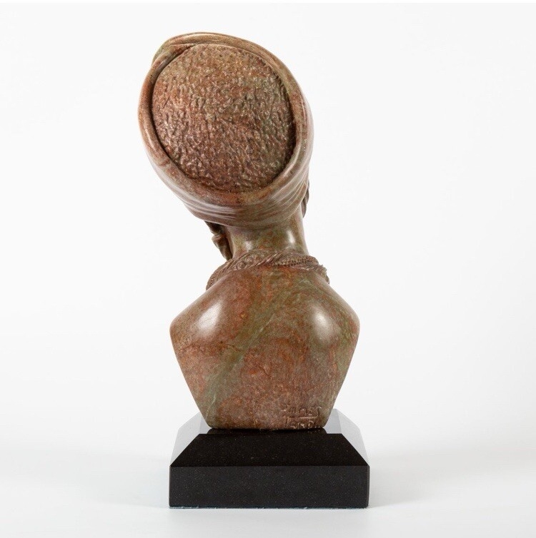 James Tandi | James Tandi Verdite Bust, Carved Sculpture of African ...