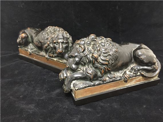 Antonio Canova | 19th C. Italian bronze Lions After Antonio Canova ...