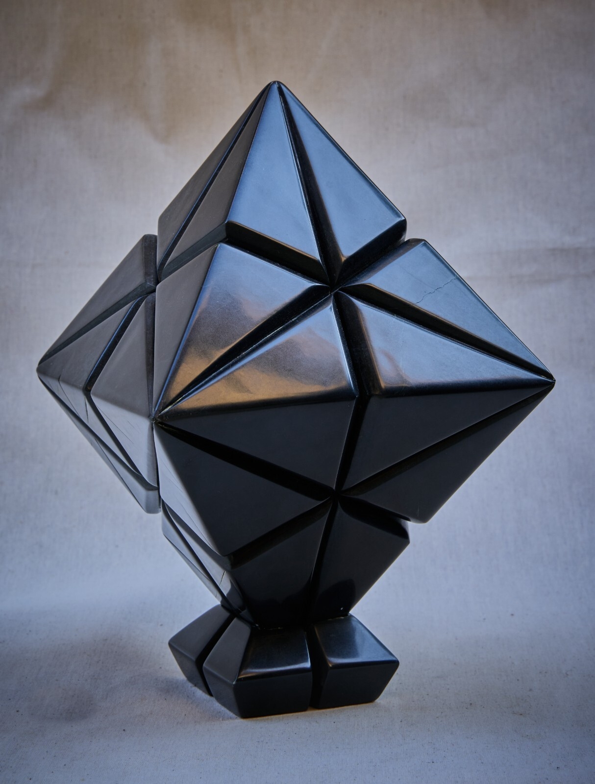 Malcolm Davis | Black Stone Fractal Sculpture (2021) | MutualArt