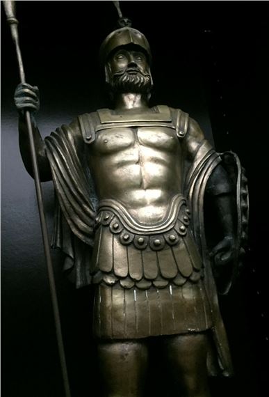 EJ | Roman Legion Statue 27 Large Roman Soldier with Javelin and Shield ...