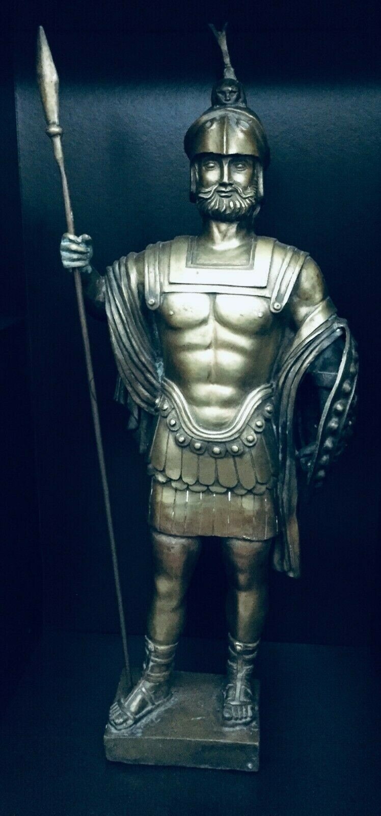 EJ | Roman Legion Statue 27 Large Roman Soldier with Javelin and Shield ...