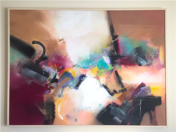 Jack Roberts | JACK ROBERTS XLARGE ABSTRACT EXPRESSIONIST FRAMED ...