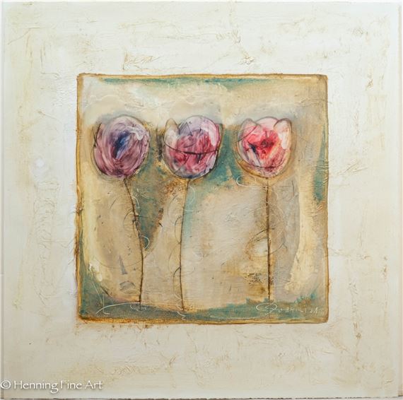 Emilija Pasagić | Beautiful Emilija Pasagic Oil Painting of Three Red ...