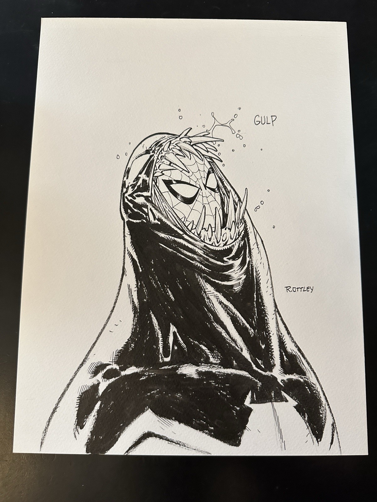 Ryan Ottley | Venom Spider-Man GULP Original Drawing Painting | MutualArt