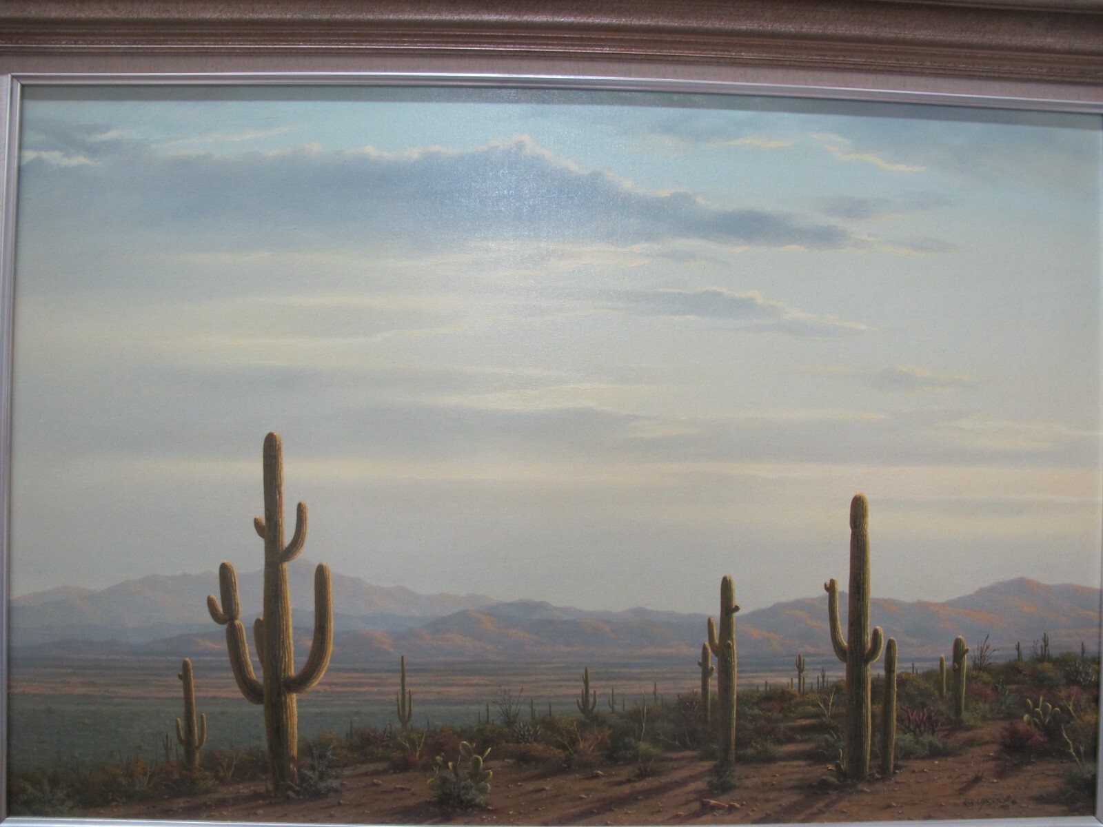 Robert Macintosh | Desert TUCSON SUNSET Landscape Signed Oil Painting ...