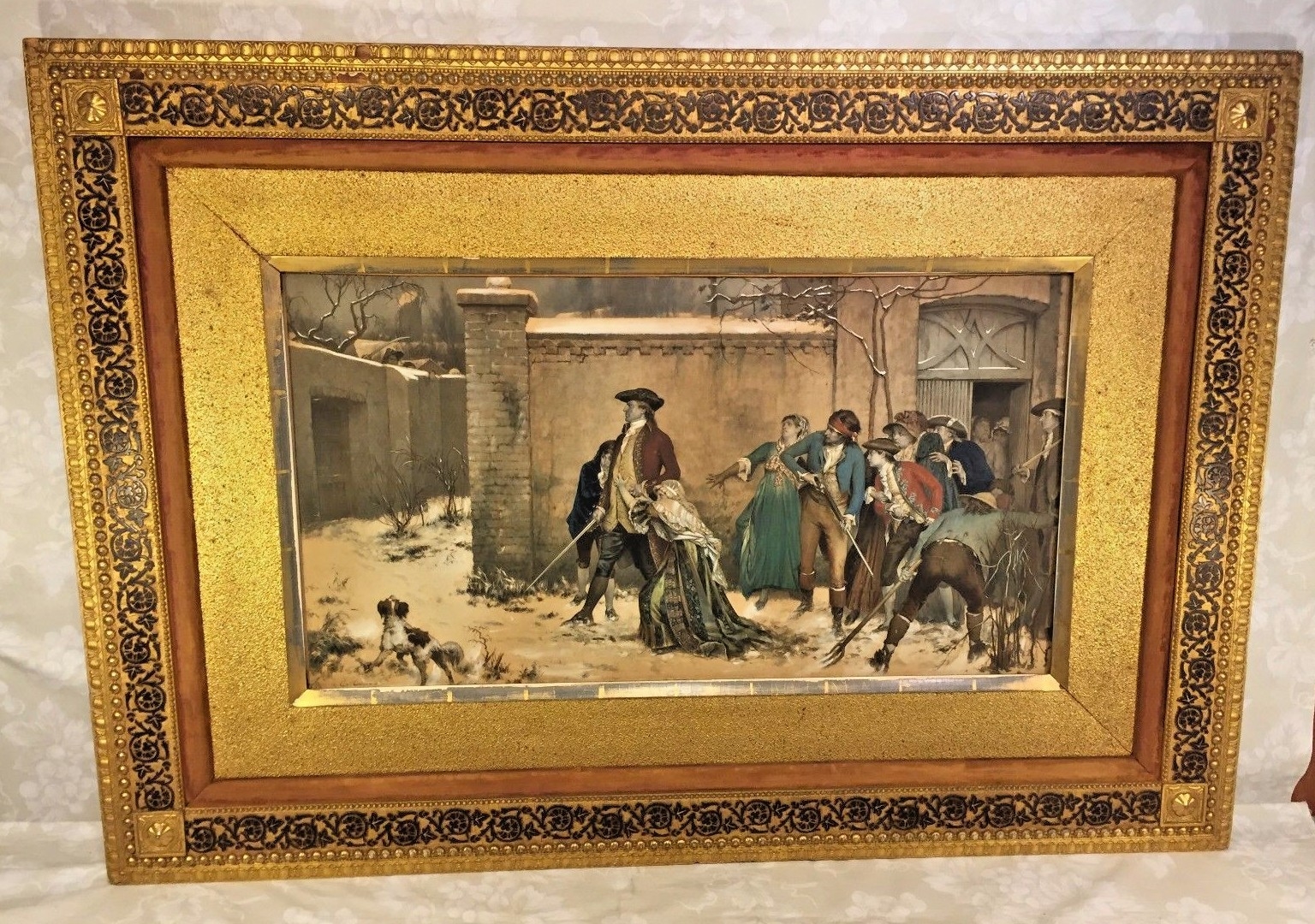 William Carpenter | Antique Artwork Print of Colonial Man Defending ...