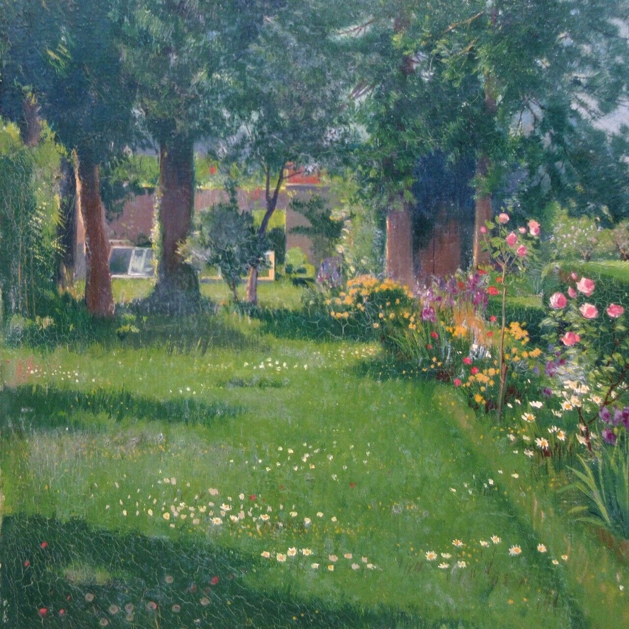 Georges Dola | Vintage French Oil Painting Garden Normandy Signed 1943 ...