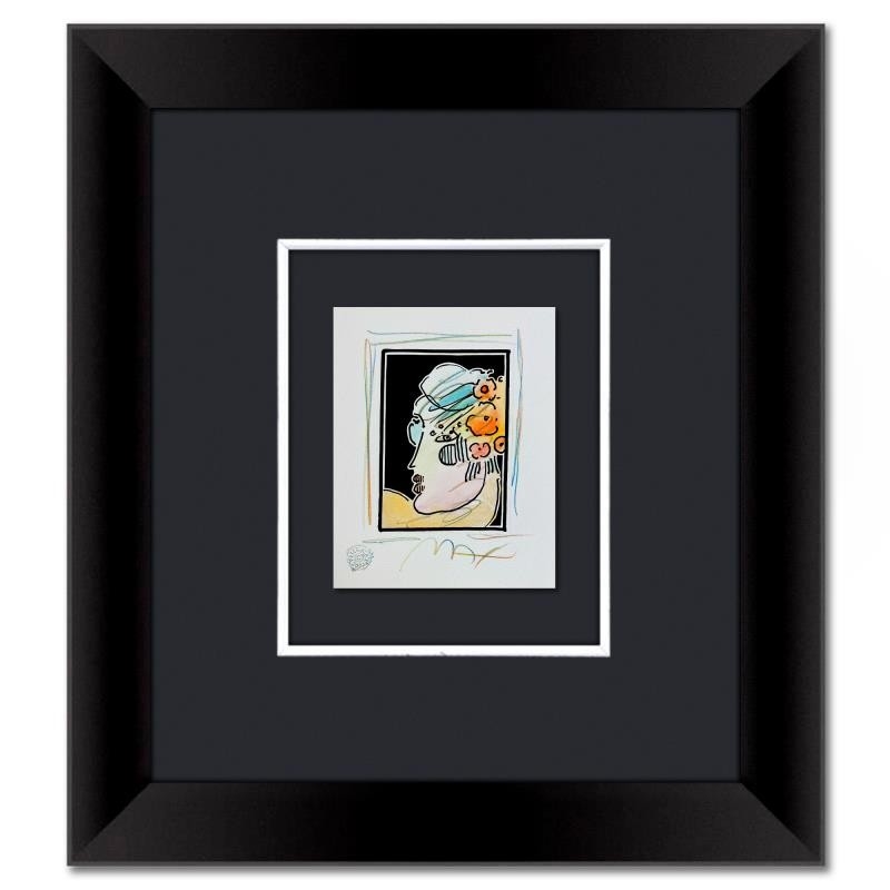 Peter Max | Lady with Profile and Flowers III | MutualArt