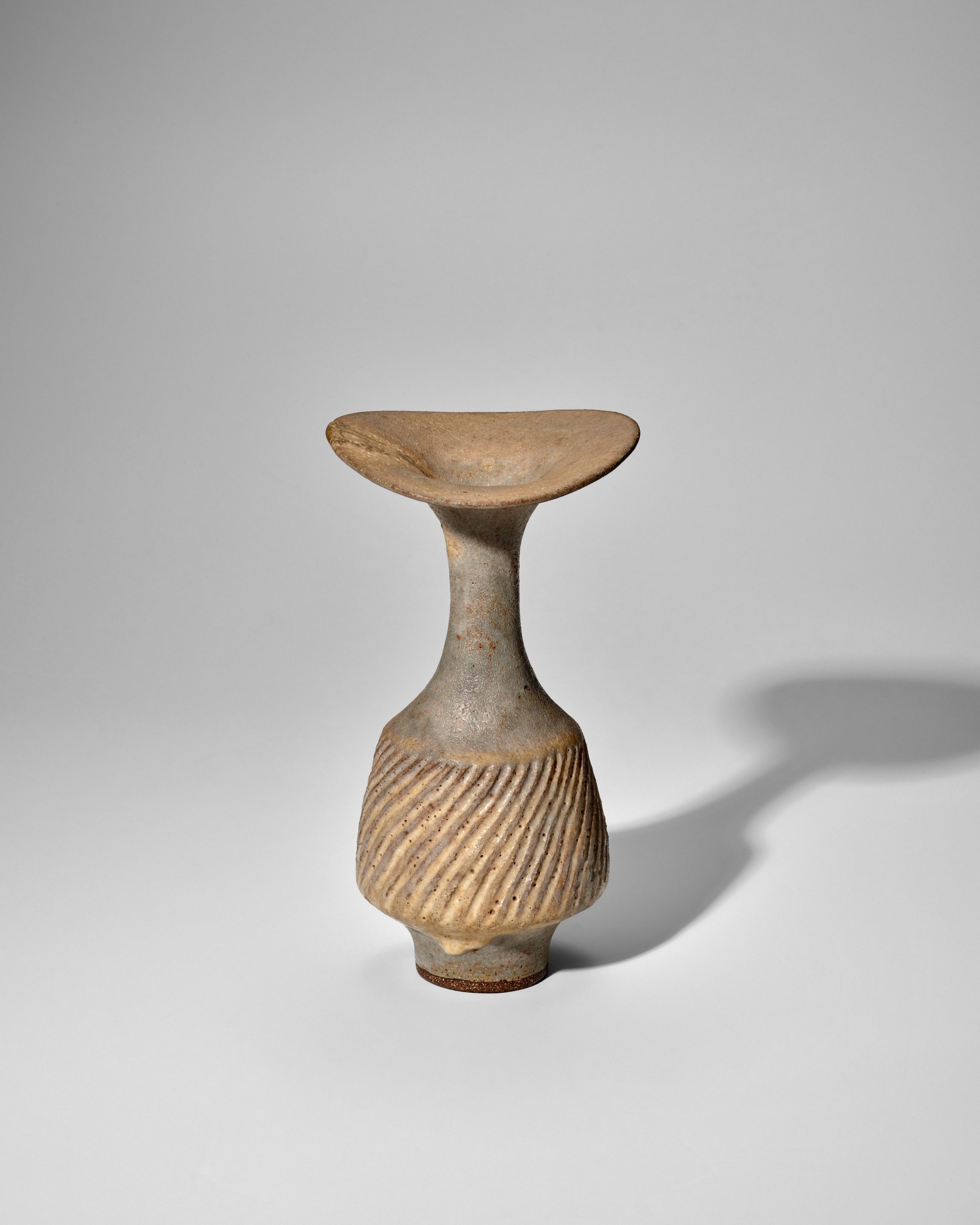 Rie Lucie | Fluted Vase with Flared Lip' circa 1970 stoneware, with ...