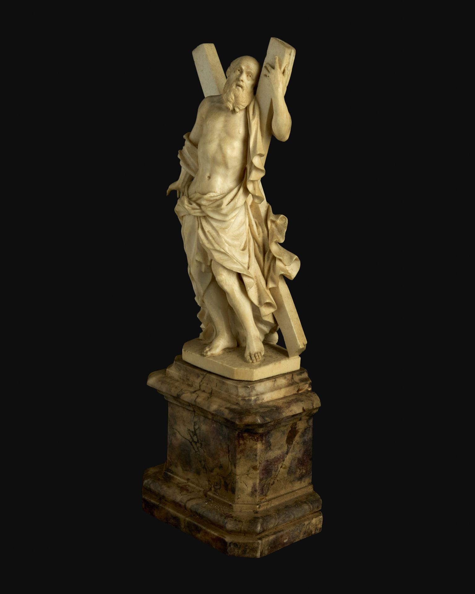 Camillo Rusconi | Saint Andrew embracing his cross in ivory carved in ...