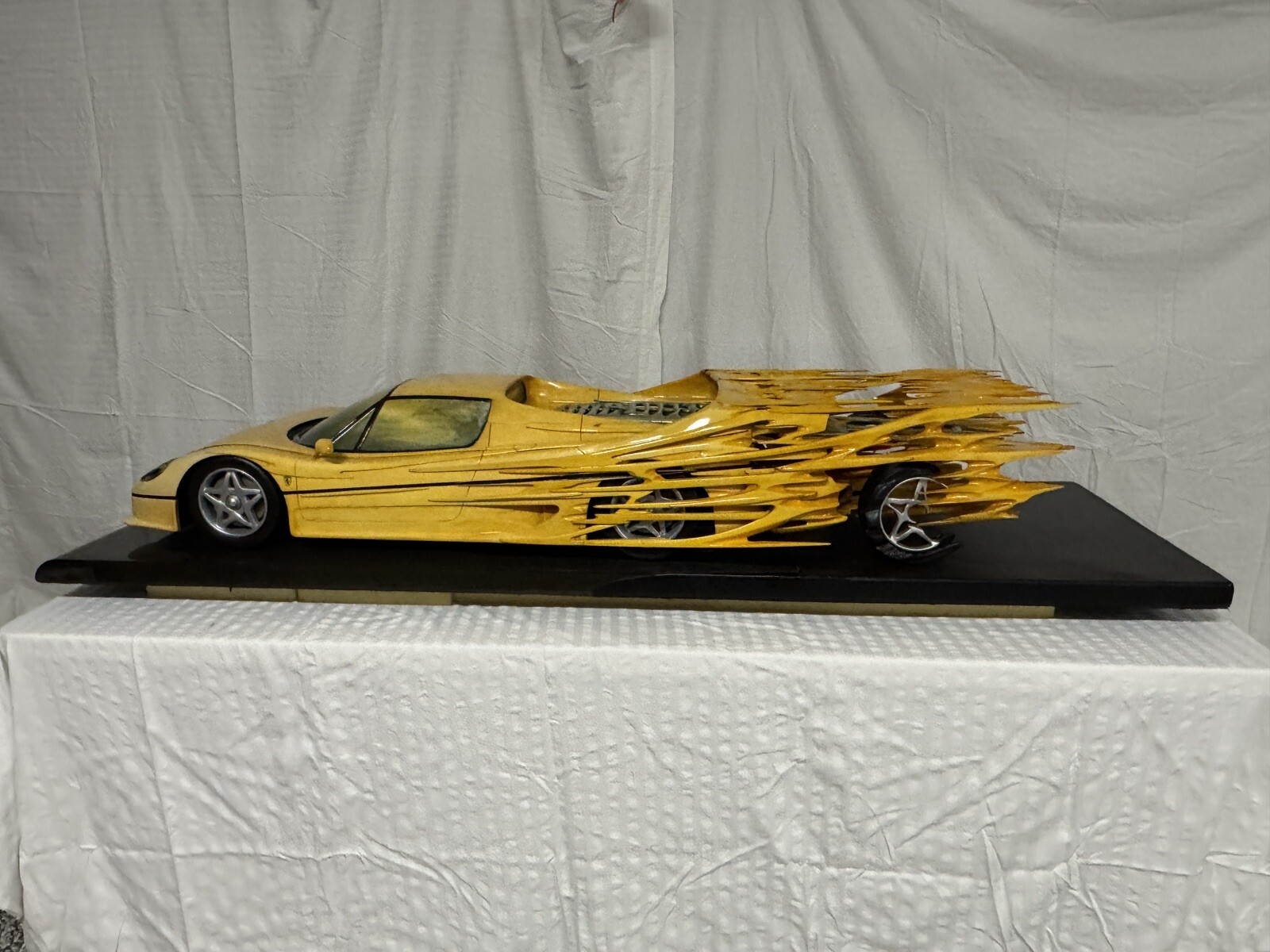 Dennis Hoyt | YELLOW ENZO FERRARI F50 IN MOTION ARTIST DENNIS HOYT WOOD ...