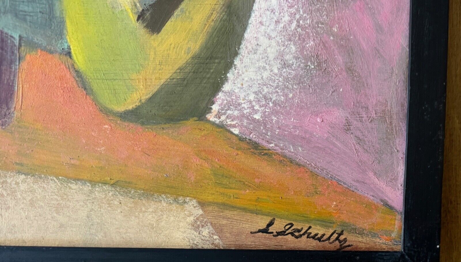 Richard Schultz | Abstract Shapes Oil Painting (Circa 50s) | MutualArt