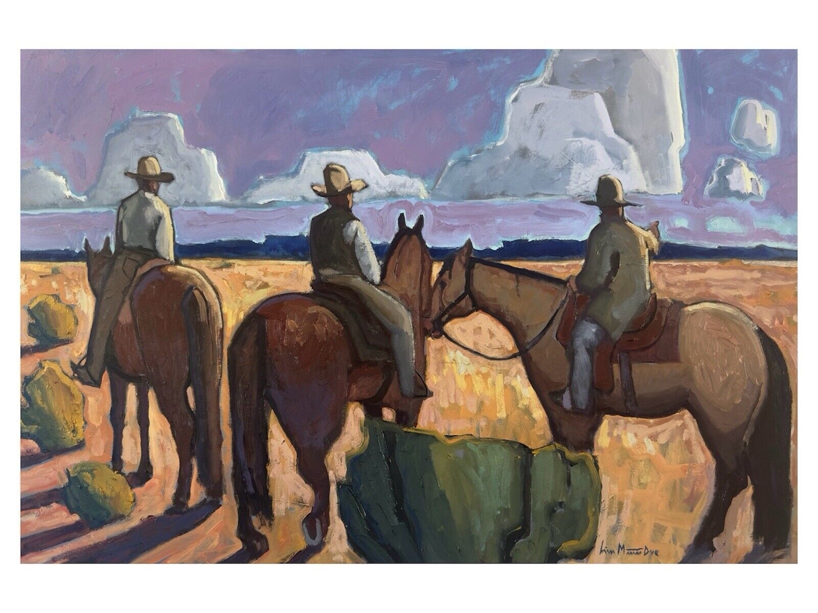 Liam Matthew Dye | Three Cowboys | MutualArt
