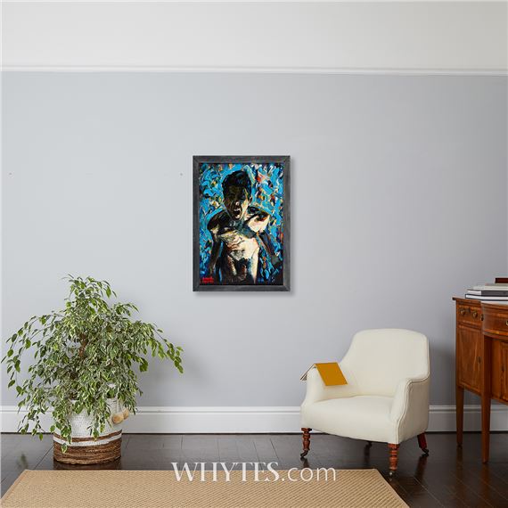 David Murphy | SELF-PORTRAIT IN BLUE (SCREAMING (1990) | MutualArt