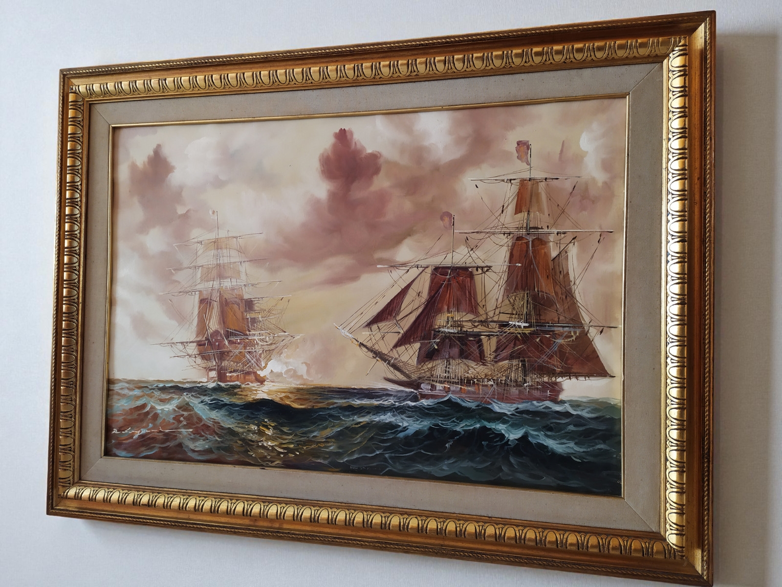 Renato Longanesi | Naval Battle Sailing Ships (1970s) | MutualArt