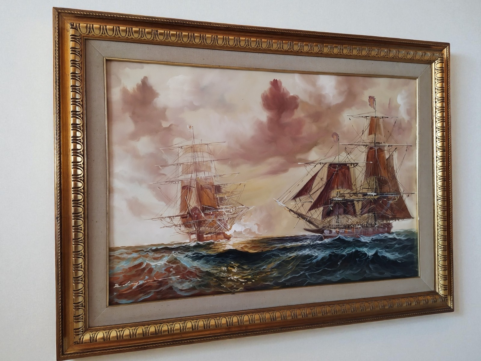 Renato Longanesi | Naval Battle Sailing Ships (1970s) | MutualArt