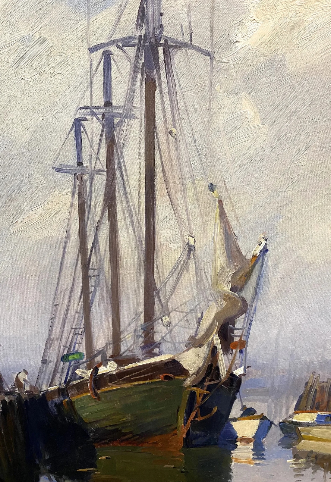 Emile Albert Gruppe | Impressionist Marine Oil Painting, Schooner (2011 ...