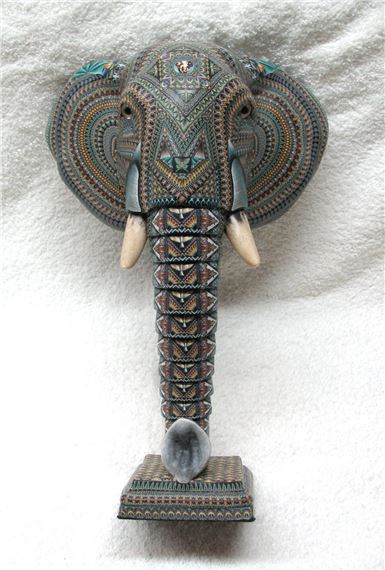 Jon Stuart Anderson | FIMO creations Polymer Clay JUMBO Elephant Head ...